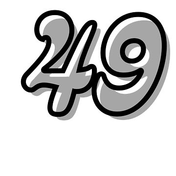 "Number 49" Sticker for Sale by mankindvm | Redbubble