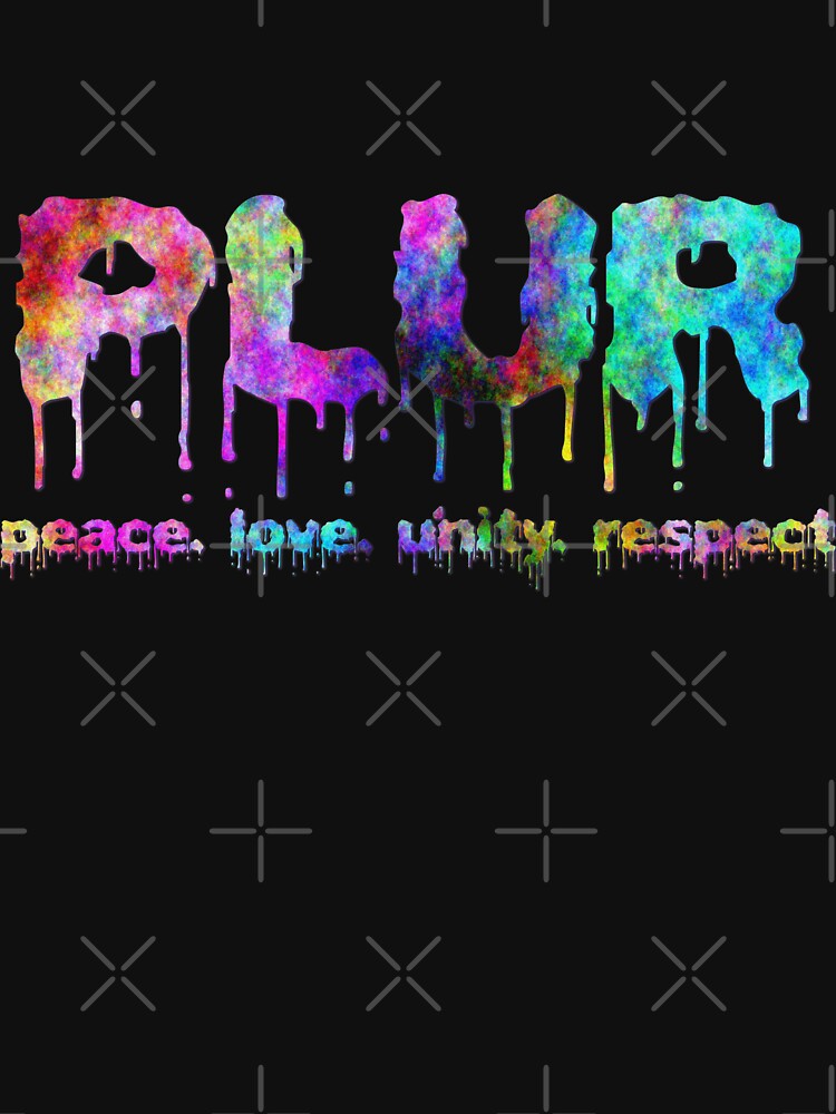 "PLUR: Peace Love Unity Respect" T-shirt for Sale by mugendesigns ...