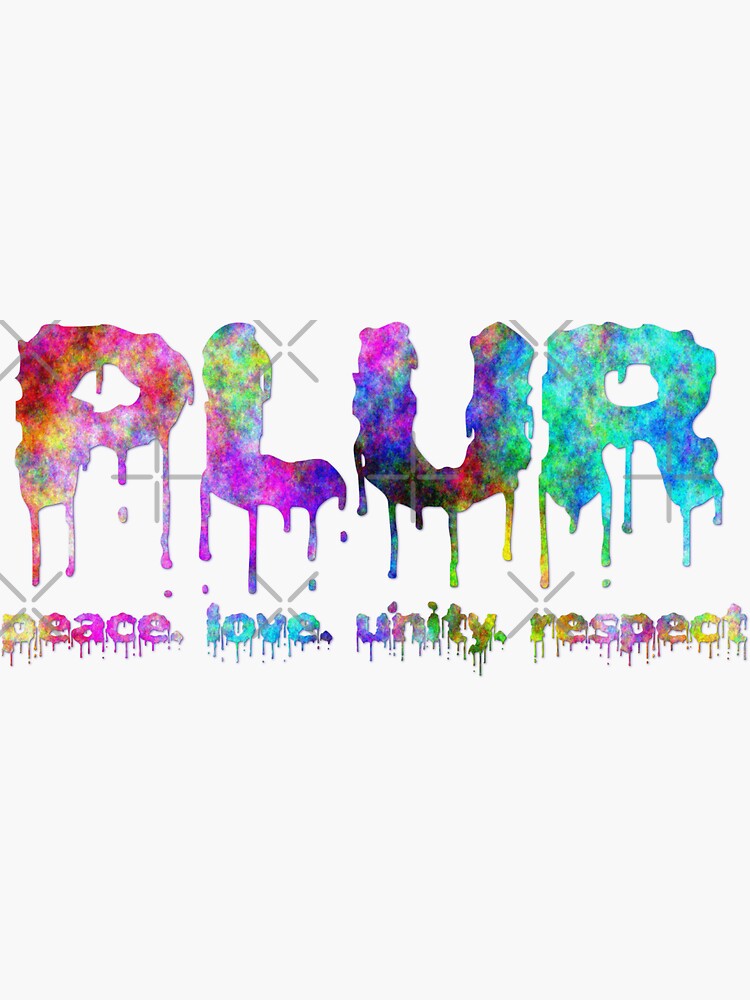 "PLUR: Peace Love Unity Respect" Sticker for Sale by mugendesigns ...