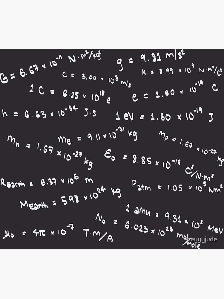 the universal constants - cheat sheet Premium Matte Vertical Poster ...