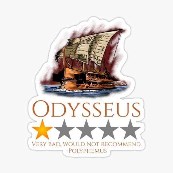 "Odysseus - Ancient Greek Mythology Meme - The Odyssey" Sticker for ...
