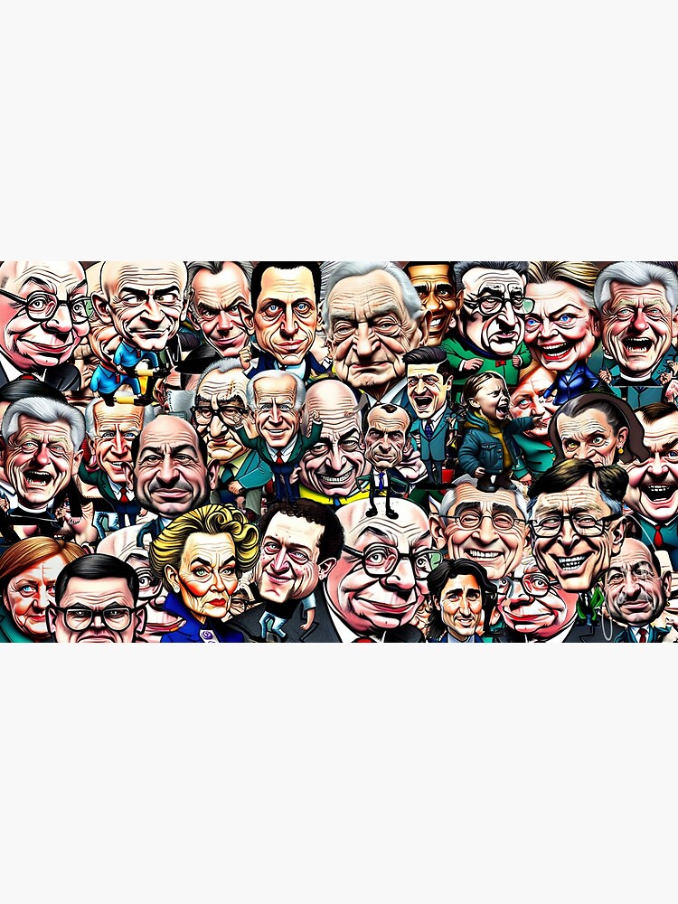 "Political Caricatures: Famous Politicians in a Humorous Light" Premium ...