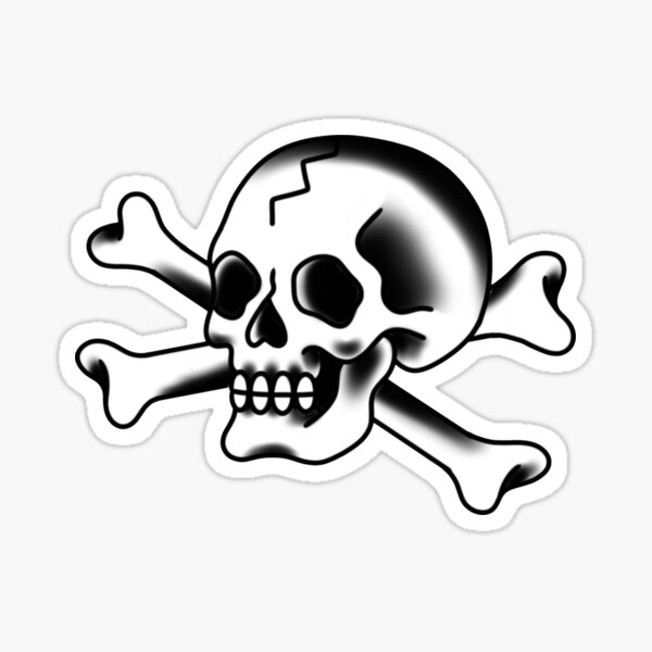 "Skull and bones" Sticker for Sale by NicoleHarvey | Redbubble
