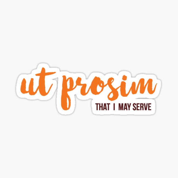 "UT PROSIM" Sticker for Sale by tropicaltina | Redbubble