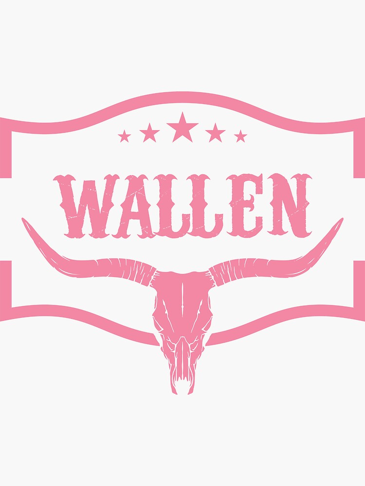 "Wallen Pink Flag" Sticker for Sale by HouseStyleStore | Redbubble