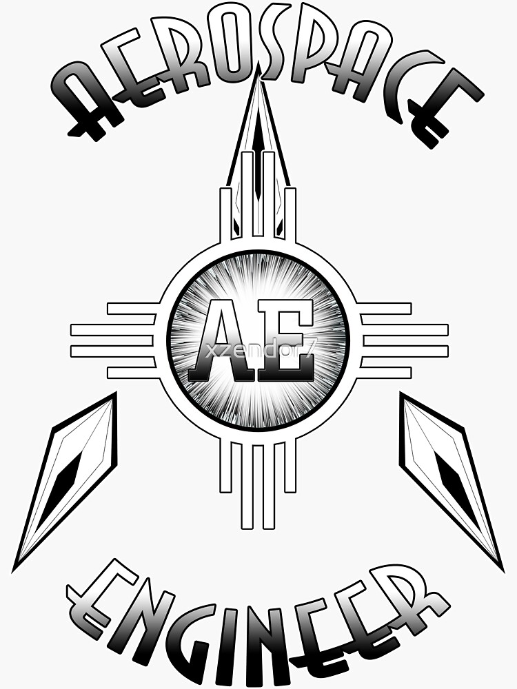 "Aerospace Engineer Retro Typography Artwork" Sticker for Sale by ...