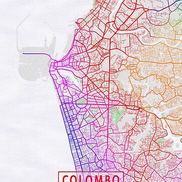 "Colombo City Map of Sri Lanka - Colorful" Poster for Sale by deMAP ...