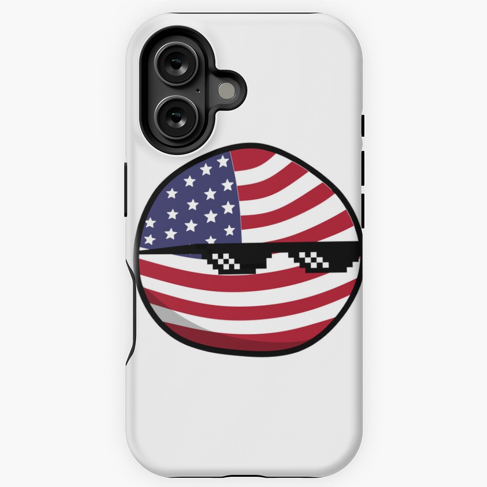 "USA Countryballs With Pixel Glasses" Sticker by OlDesigner | Redbubble