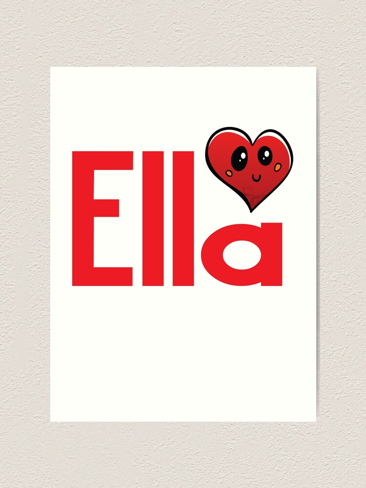 "Ella Cute Heart" Art Print for Sale by ProjectX23 | Redbubble