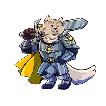 "Paladin Cat" Sticker for Sale by Missakat | Redbubble