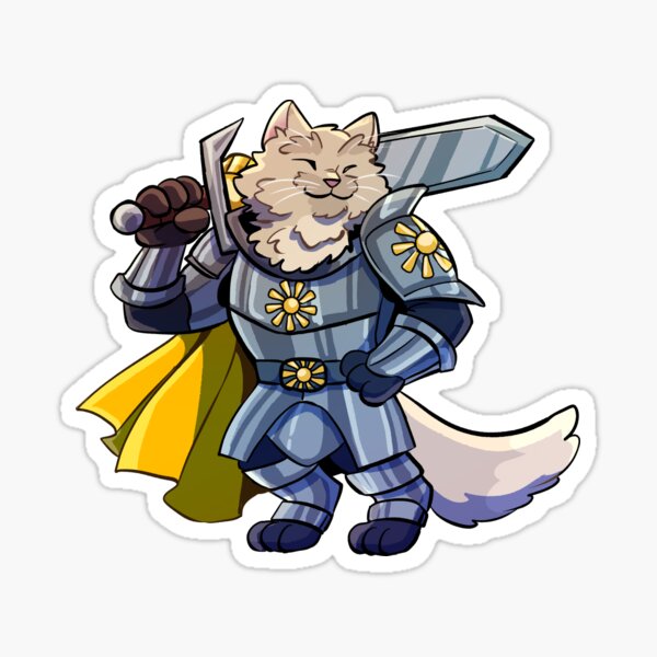 "Paladin Cat" Sticker for Sale by Missakat | Redbubble