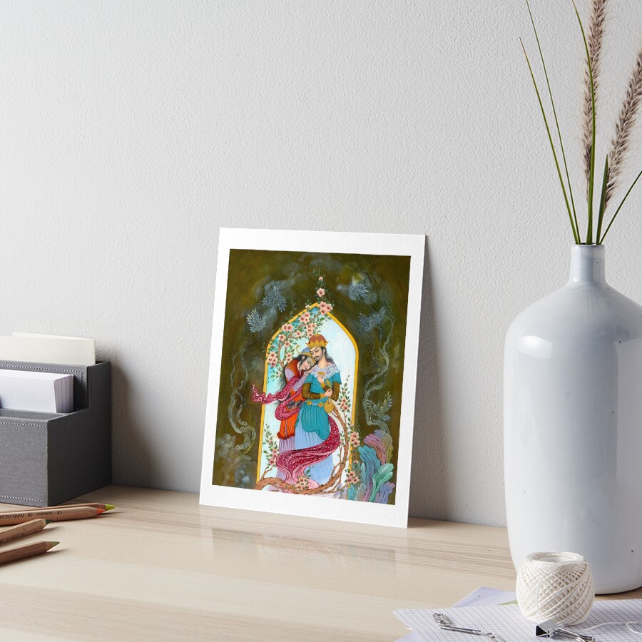 "نقاشی مینیاتوری Miniature painting, Persian Art-poems Hafez" Poster ...