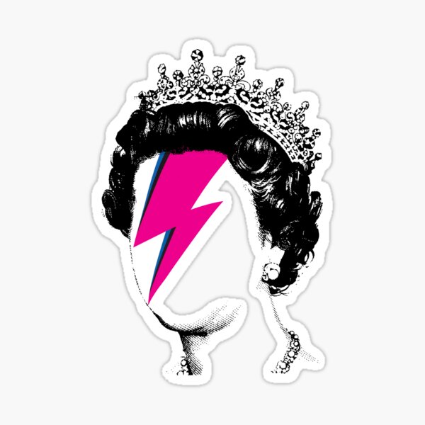 "Queen Elizabeth II #pink" Sticker by artpopop | Redbubble