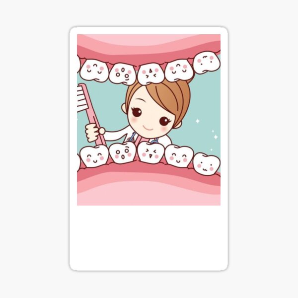 "dentist drawing" Sticker by Hajar-Hadil | Redbubble