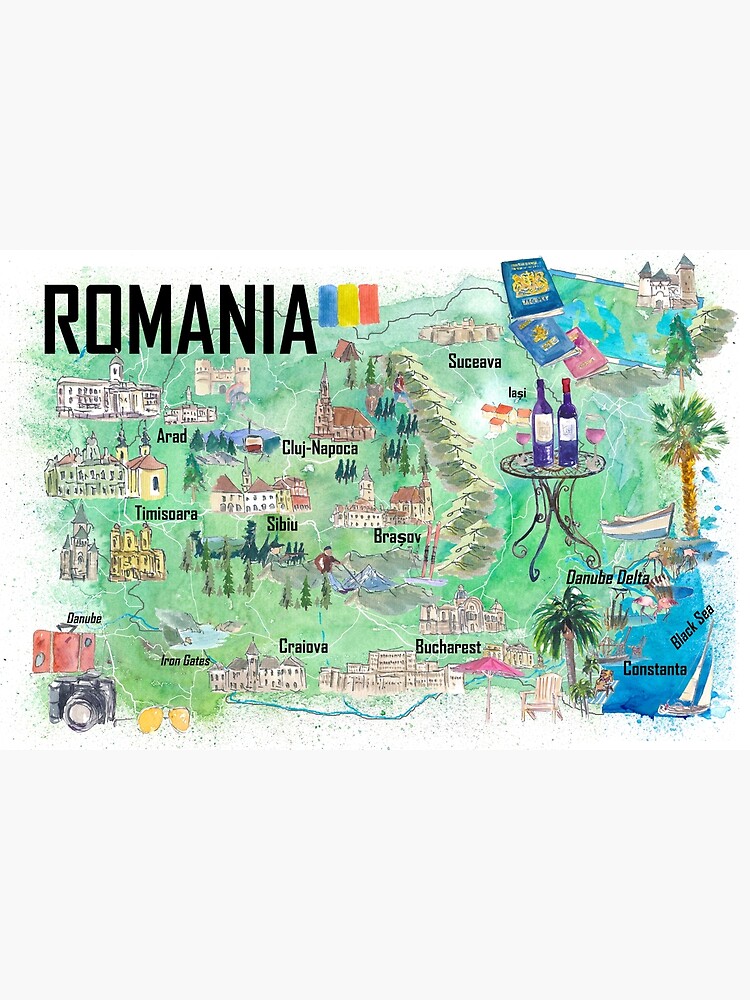 Large Detailed Tourist Map Of Romania