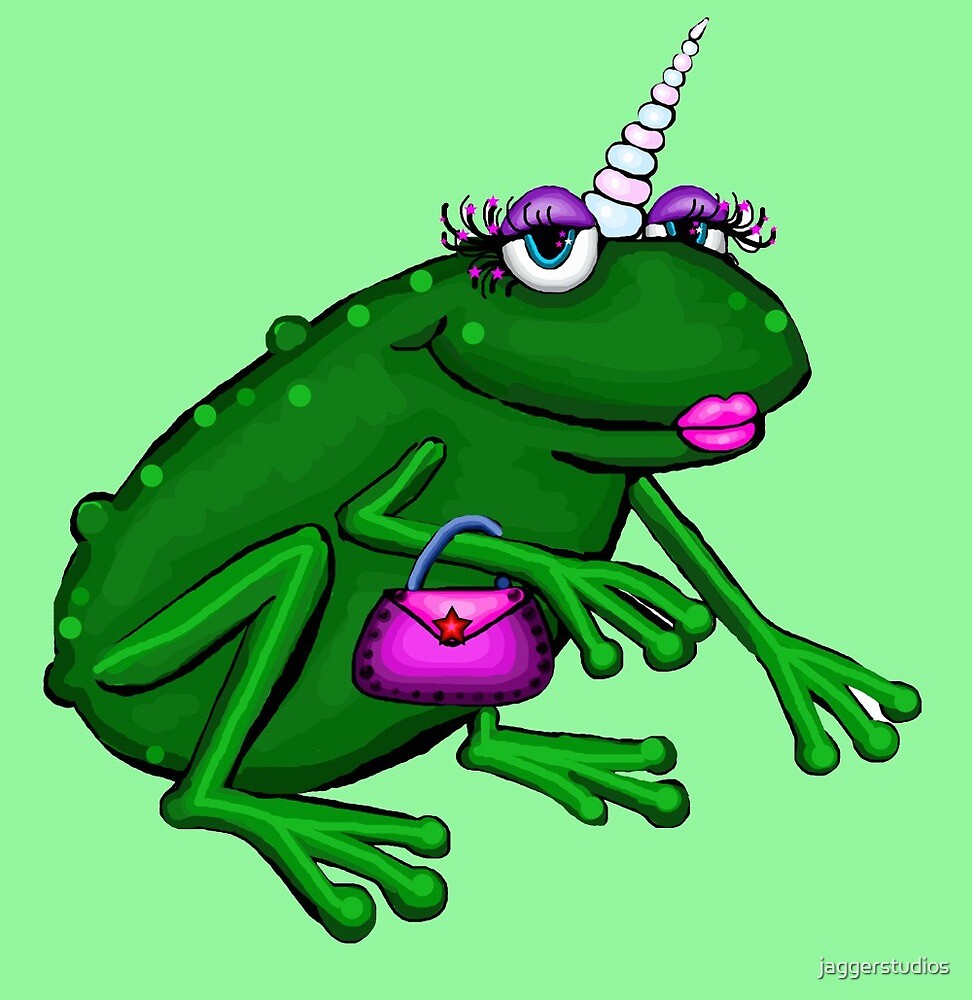 "Frog Goes To Unicorn Party" by jaggerstudios | Redbubble