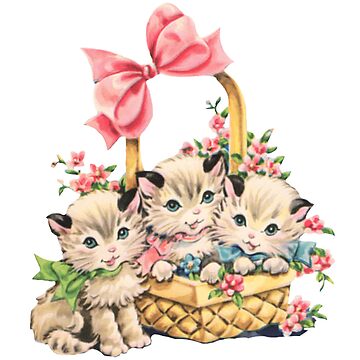 "Coquette Vintage Cats " Sticker for Sale by Pixiedrop | Redbubble