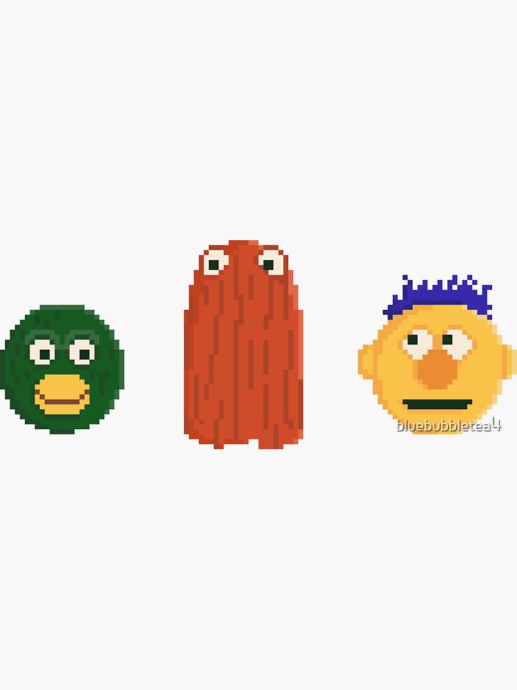 "pixel don't hug me I'm scared characters" Sticker for Sale by ...