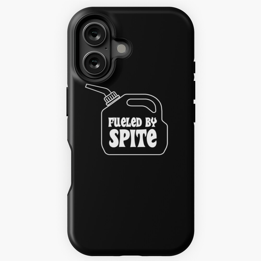 "Fueled by Spite Sarcastic Edgy Gift Rebels Non-Conformists " Sticker ...