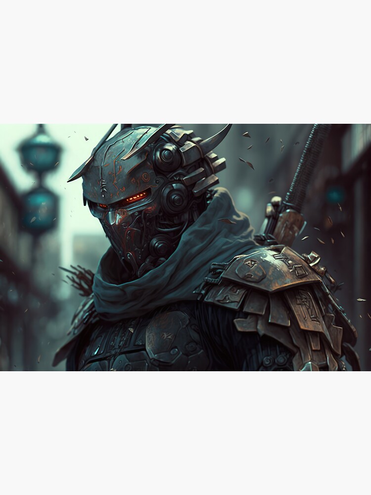 "Mech Cyberpunk Samurai Warrior or Bushido" Sticker for Sale by ...