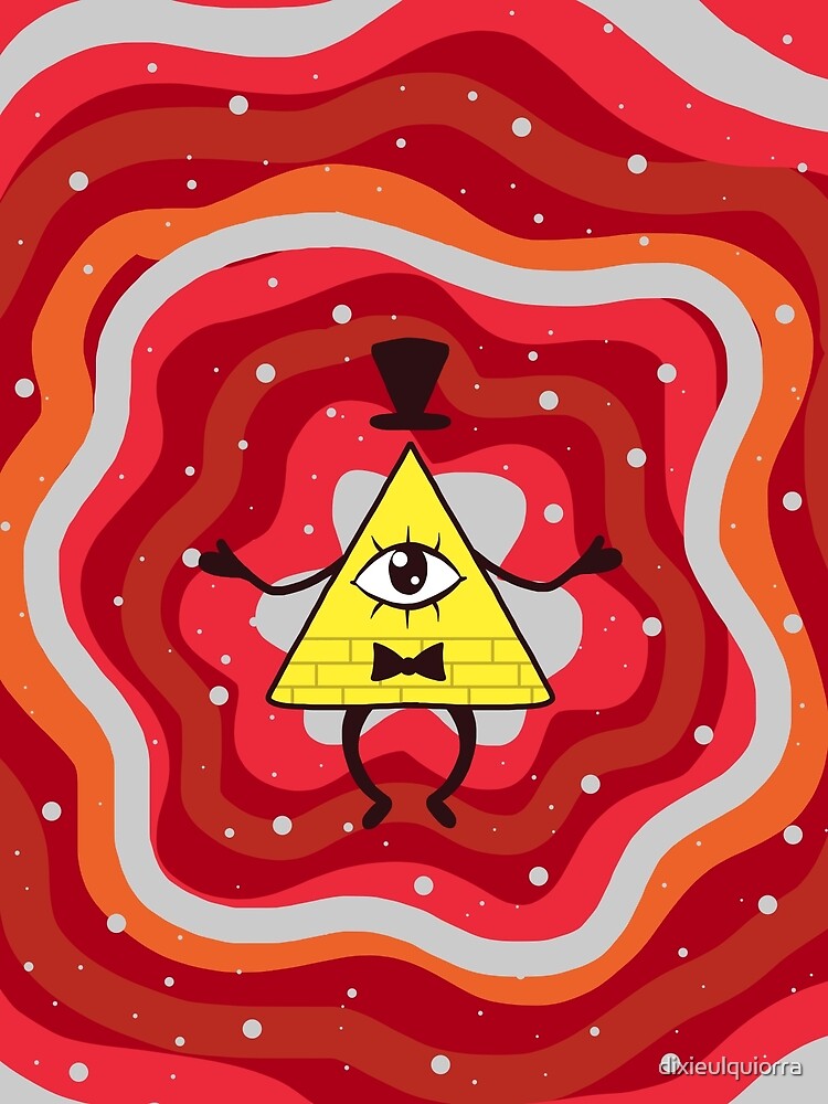 "Bill Cipher Red" Poster by dixieulquiorra | Redbubble