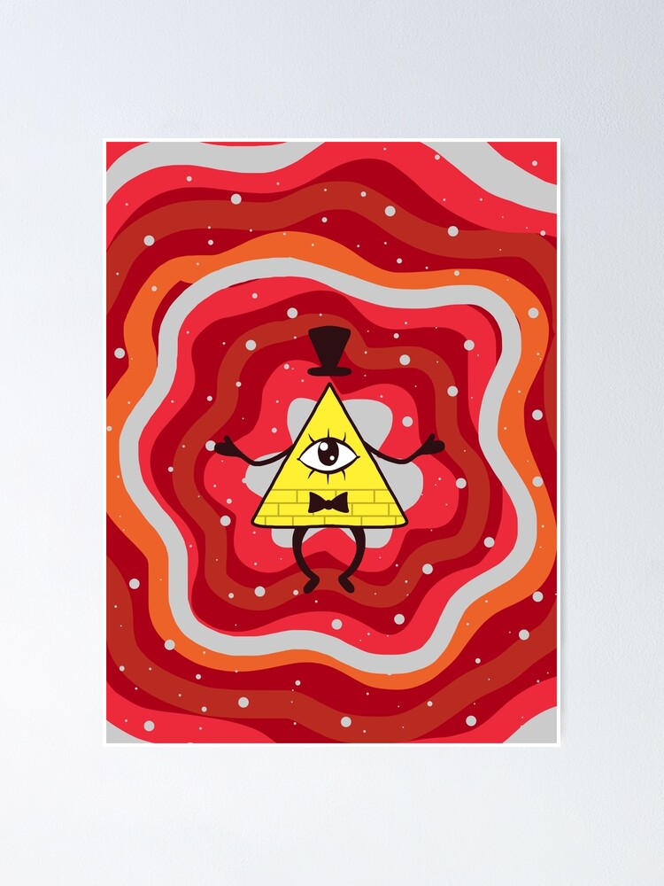 "Bill Cipher Red" Poster by dixieulquiorra | Redbubble