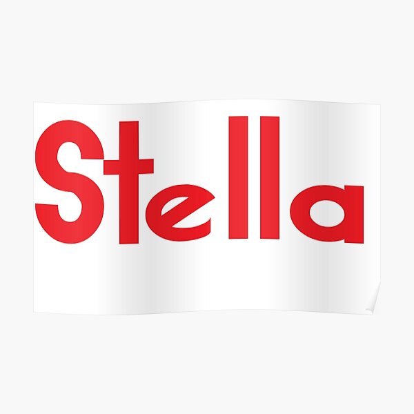 "Stella Name Red Stella Meaning Star" Poster for Sale by ProjectX23 ...