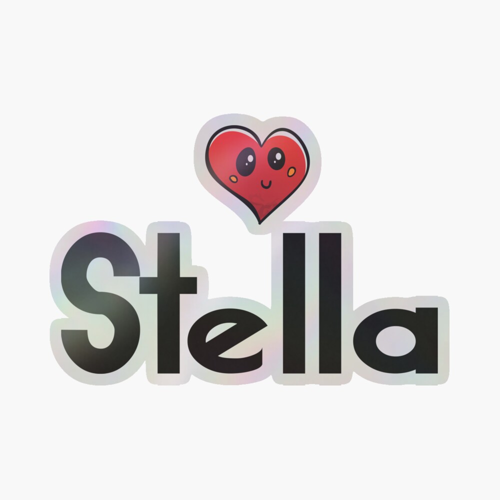 Stella Name Logo Stella Name Cute Heart" Photographic Print For Sale
