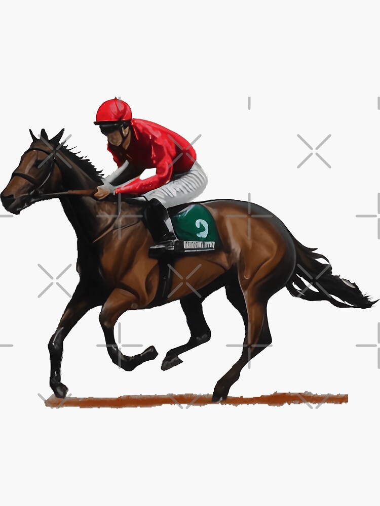 "Rider and Race Horse In Full Gallop" Sticker for Sale by No1Equestrian ...