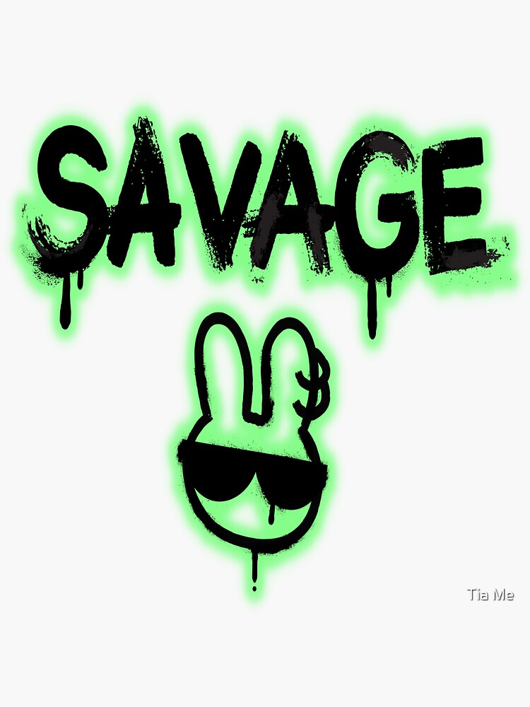 "Savage bunny with sunglasses" Sticker for Sale by Tia Me | Redbubble