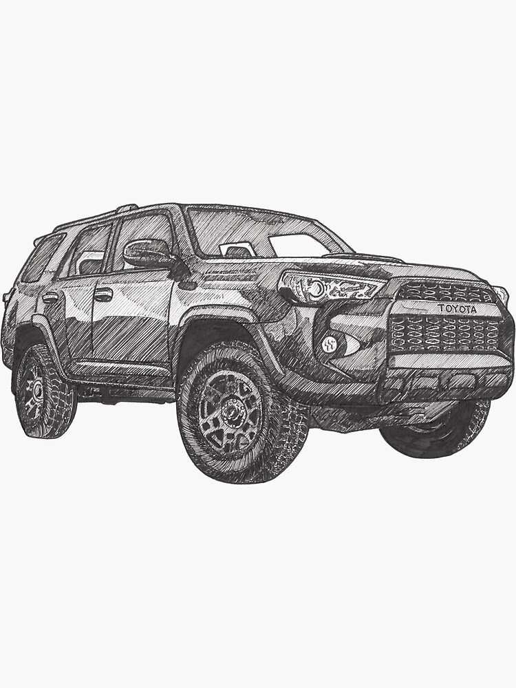 "Toyota 4Runner TRD Pro (SW No. 1)" Sticker for Sale by Sketchwagen ...