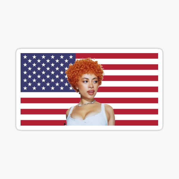 "Ice Spice American Flag Sticker" Sticker for Sale by ashzizzles ...