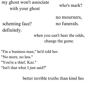 "Six Of Crows Quotes" Sticker for Sale by eldrury | Redbubble