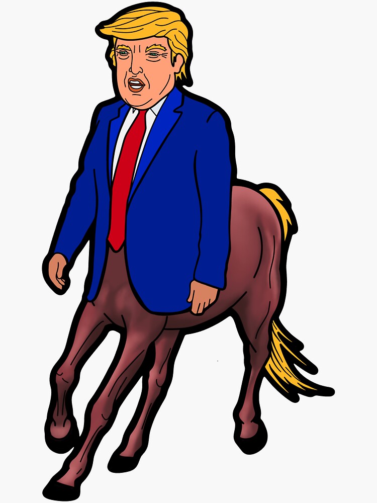 "Donald Trump Centaur Meme" Sticker for Sale by Pappistore | Redbubble