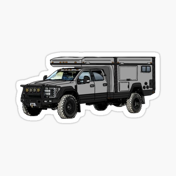 "Ford f350 overland camper" Sticker for Sale by Arseman69 | Redbubble