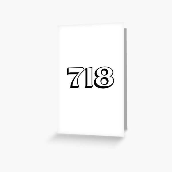 "718 Area Code - NYC" Greeting Card for Sale by whereabouts | Redbubble