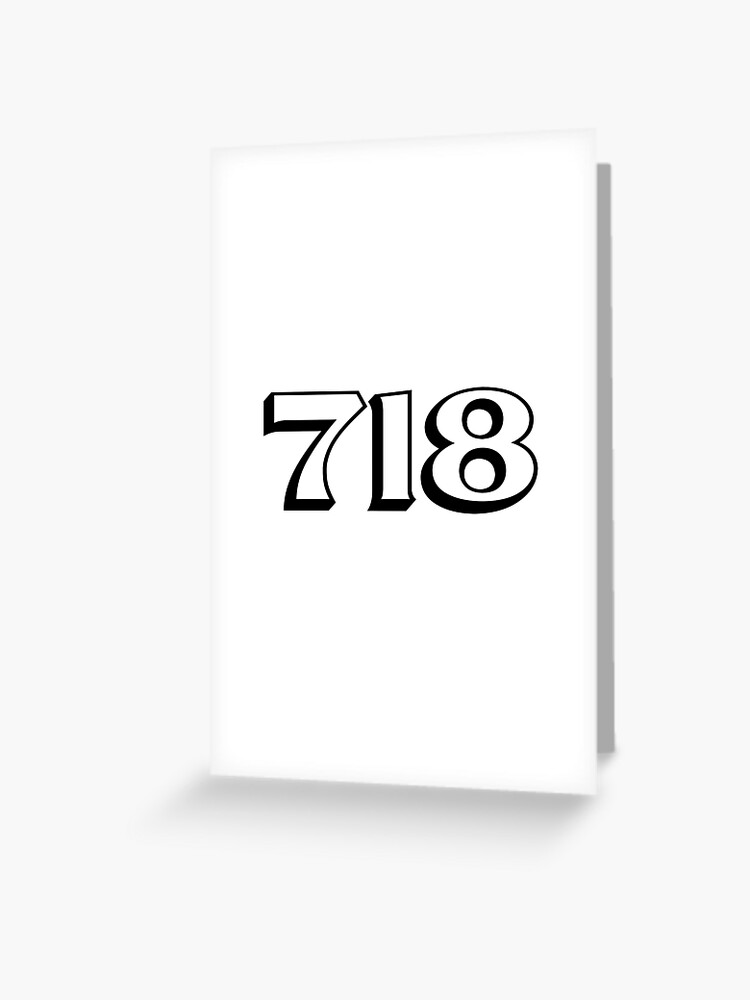 "718 Area Code - NYC" Greeting Card for Sale by whereabouts | Redbubble