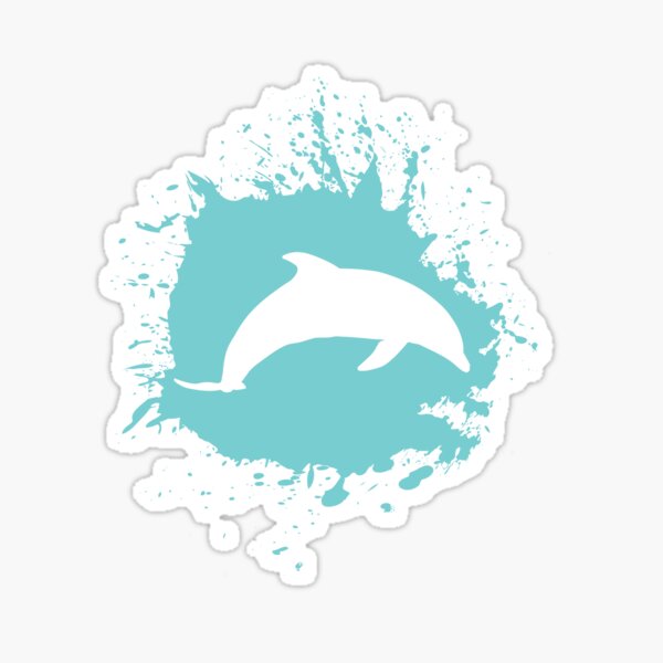 "Dolphin Paint Splat" Sticker by LemonRindDesign | Redbubble