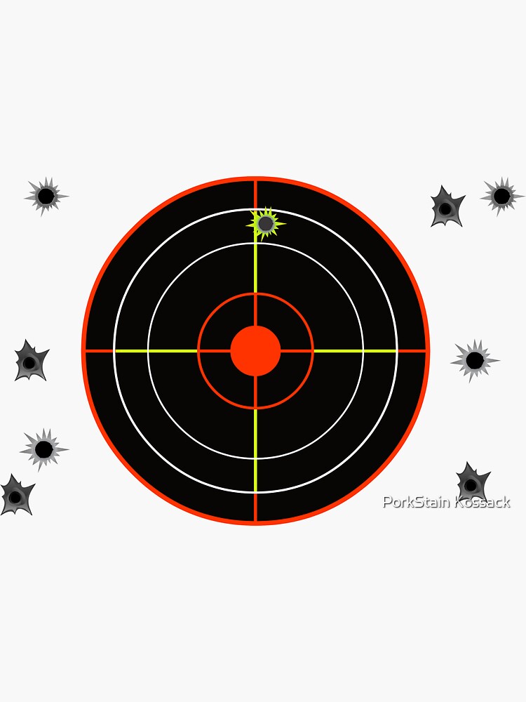 "Bad Aim" Sticker by Jennikossack | Redbubble