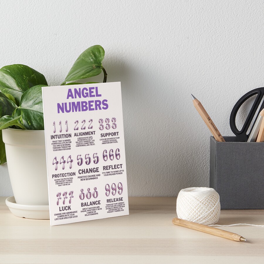"ANGEL NUMBER CHART " Poster for Sale by DiscoVibes | Redbubble