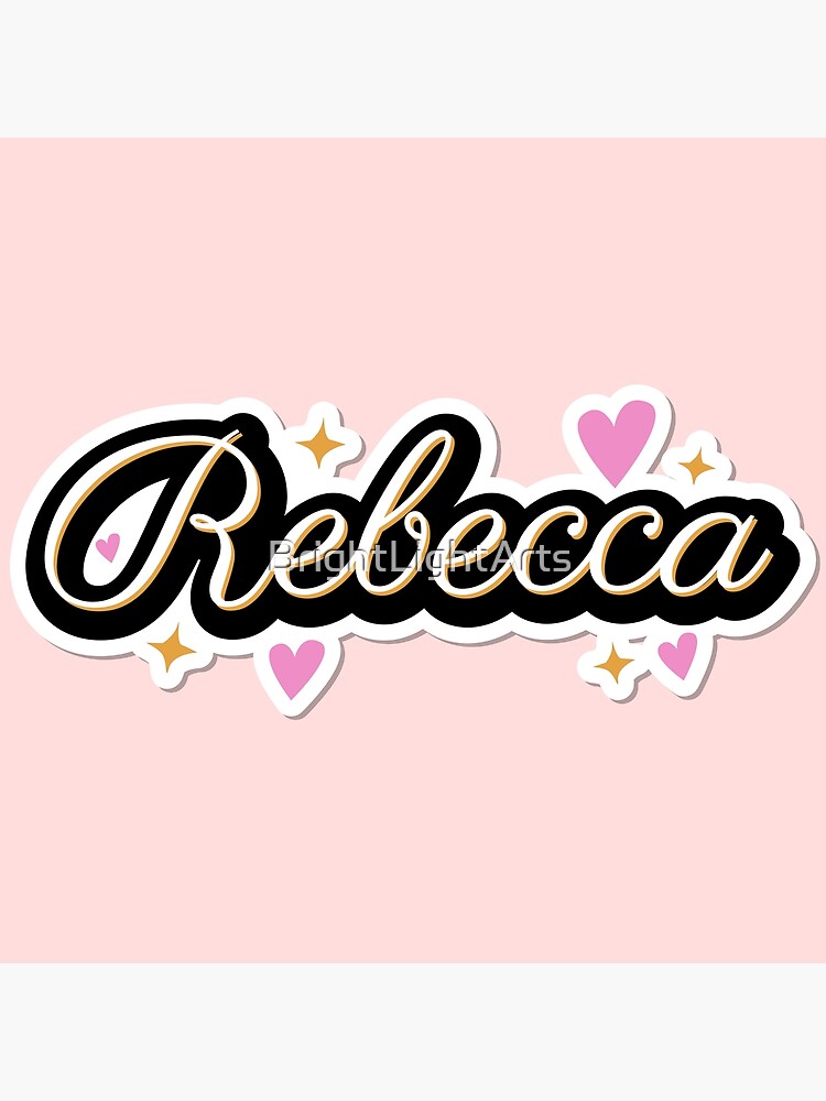 Rebecca Name Art Rebecca Name Gift Design Coaster TeeHex