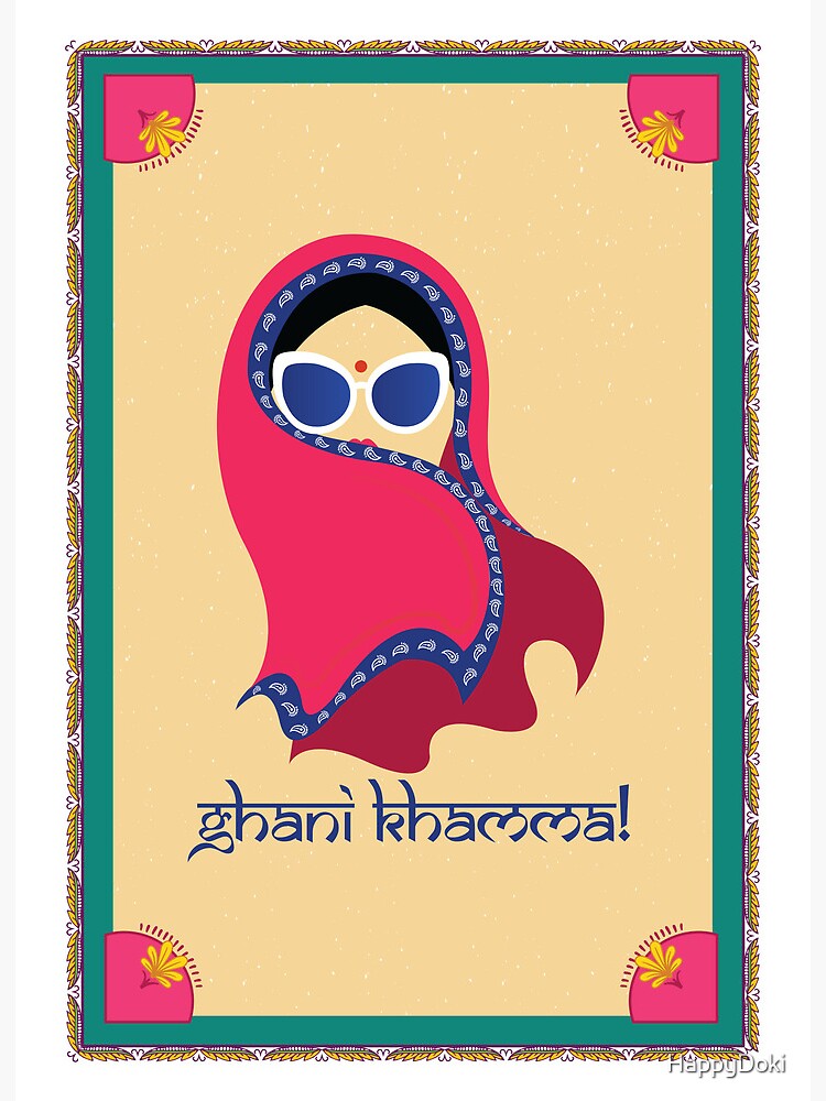 Ghani cheap Khamma indischer Kunstaufkleber Galeriedruck