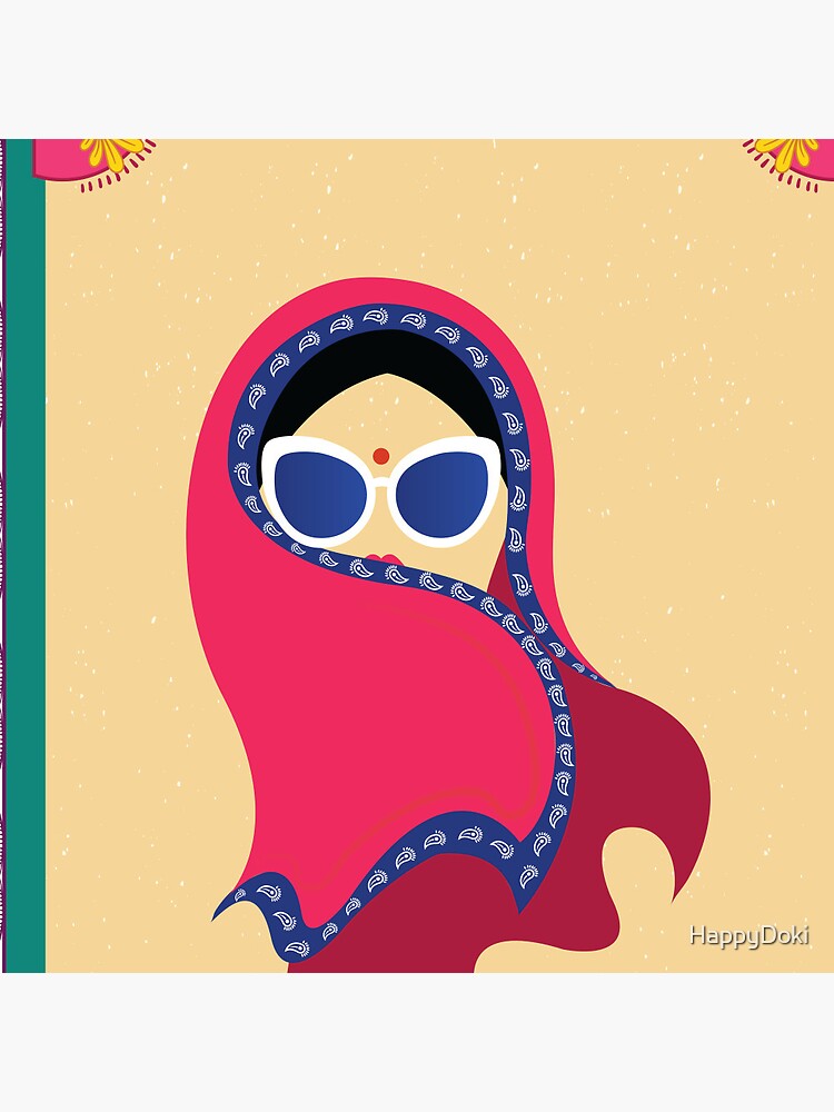 Ghani cheap Khamma indischer Kunstaufkleber Galeriedruck