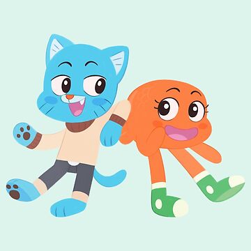 "Gumball and Darwin Watterson (face 1)" Sticker by JKatLeen | Redbubble