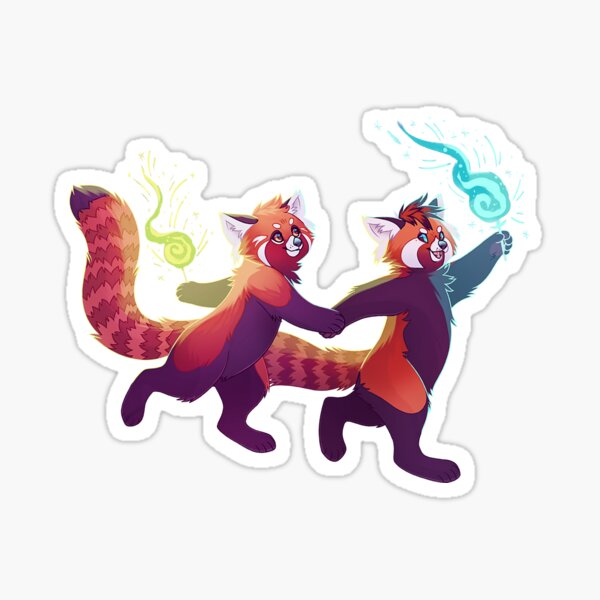 "Fire Panda" Sticker by Mr-Lemur | Redbubble