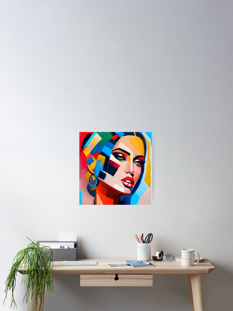 "Abstract Woman's Face Portrait poster" Poster for Sale by colortrends ...