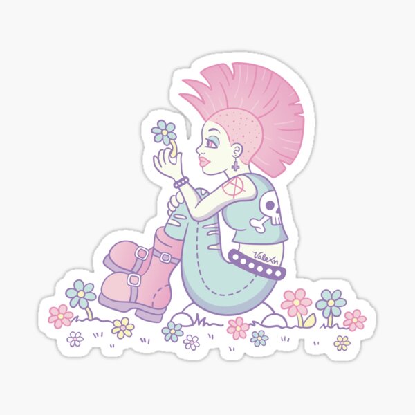 "Cute Punk" Sticker for Sale by valexn | Redbubble