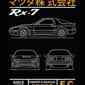 "Blueprint of the RX-7 FC" Greeting Card for Sale by rogue-design ...