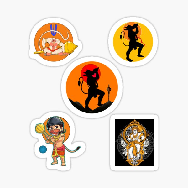 "Lord Hanuman pack god hanuman bhagwan Hanuman ji " Sticker for Sale by ...