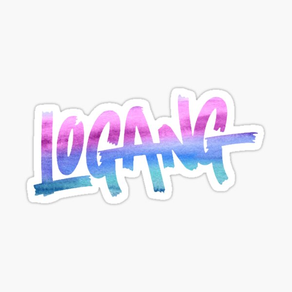 "logang logan paul water color logo" Sticker for Sale by mirtherey ...